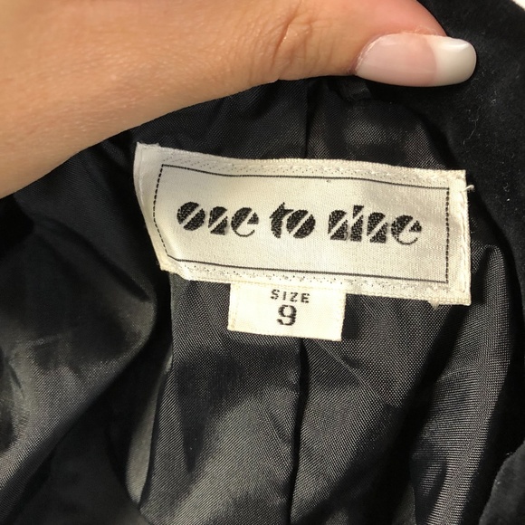 one to nine | Jackets & Coats | Vintage Velvet Blazer Jacket Black Size ...